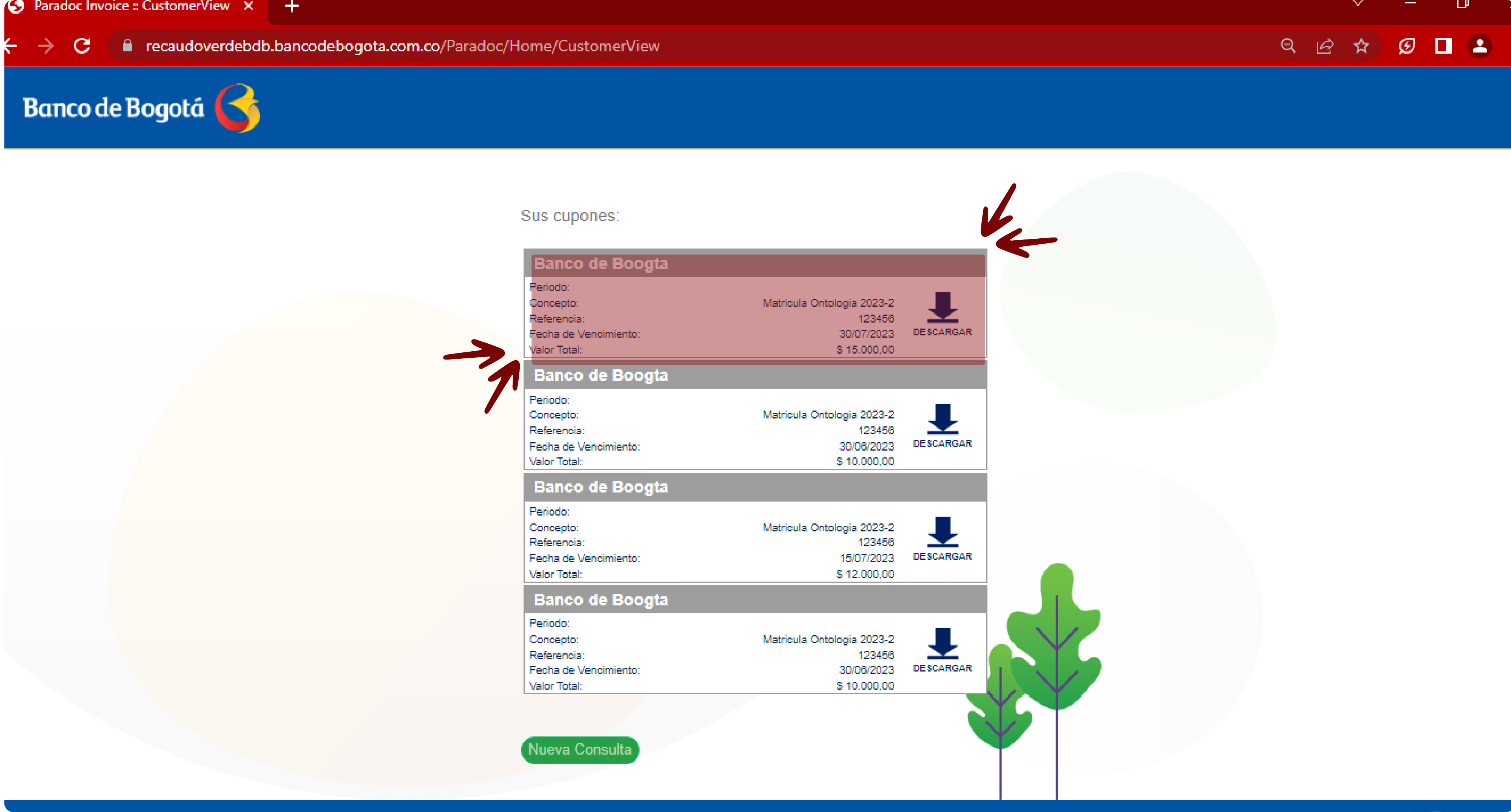 Recaudo verde - Unicoc